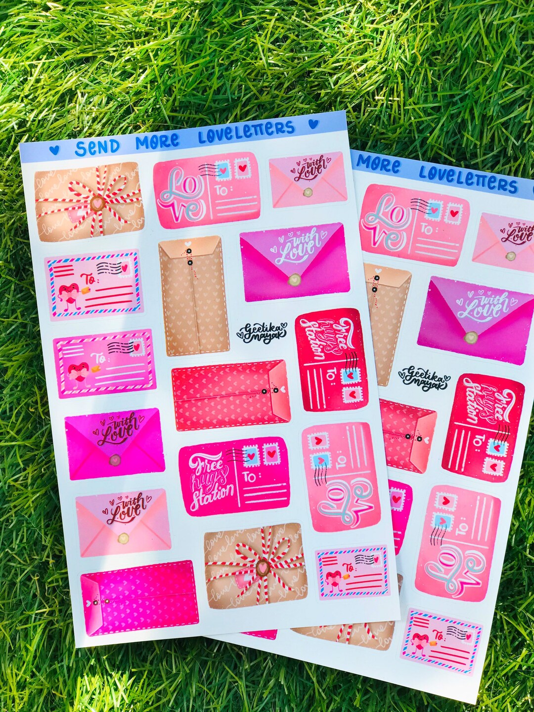 Love Letters Sticker Sheet - Etsy