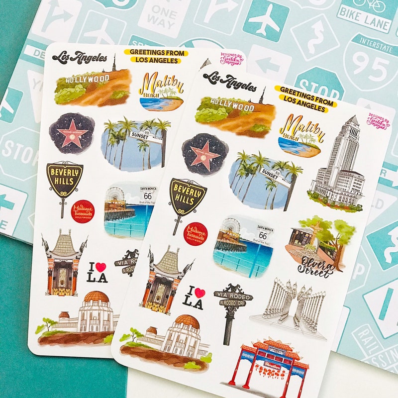 Los Angeles Sticker - Etsy