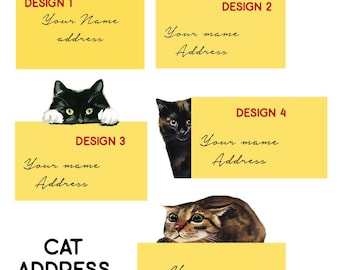 Cat Address Labels - Etsy