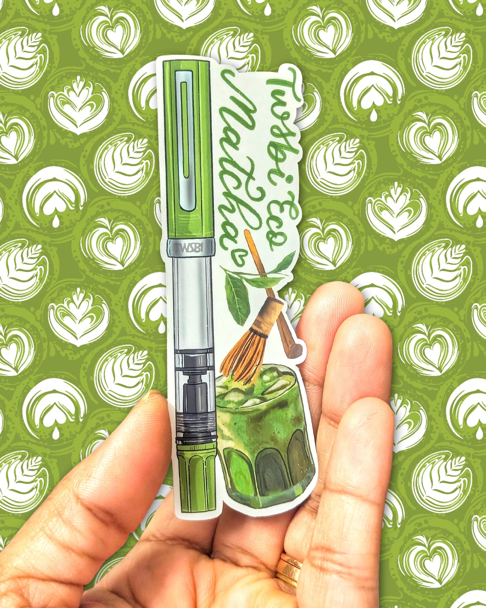 Fountain Pen Stickers (matcha Pen) - Etsy