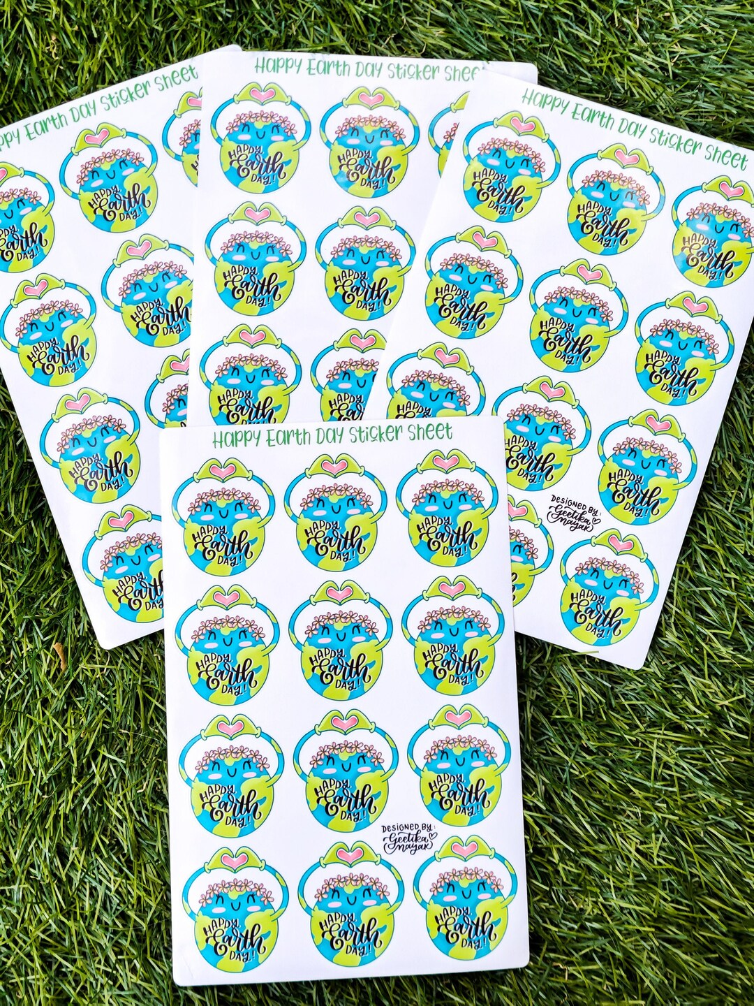 Happy Earth Day *glossy* Sticker Sheet - Etsy