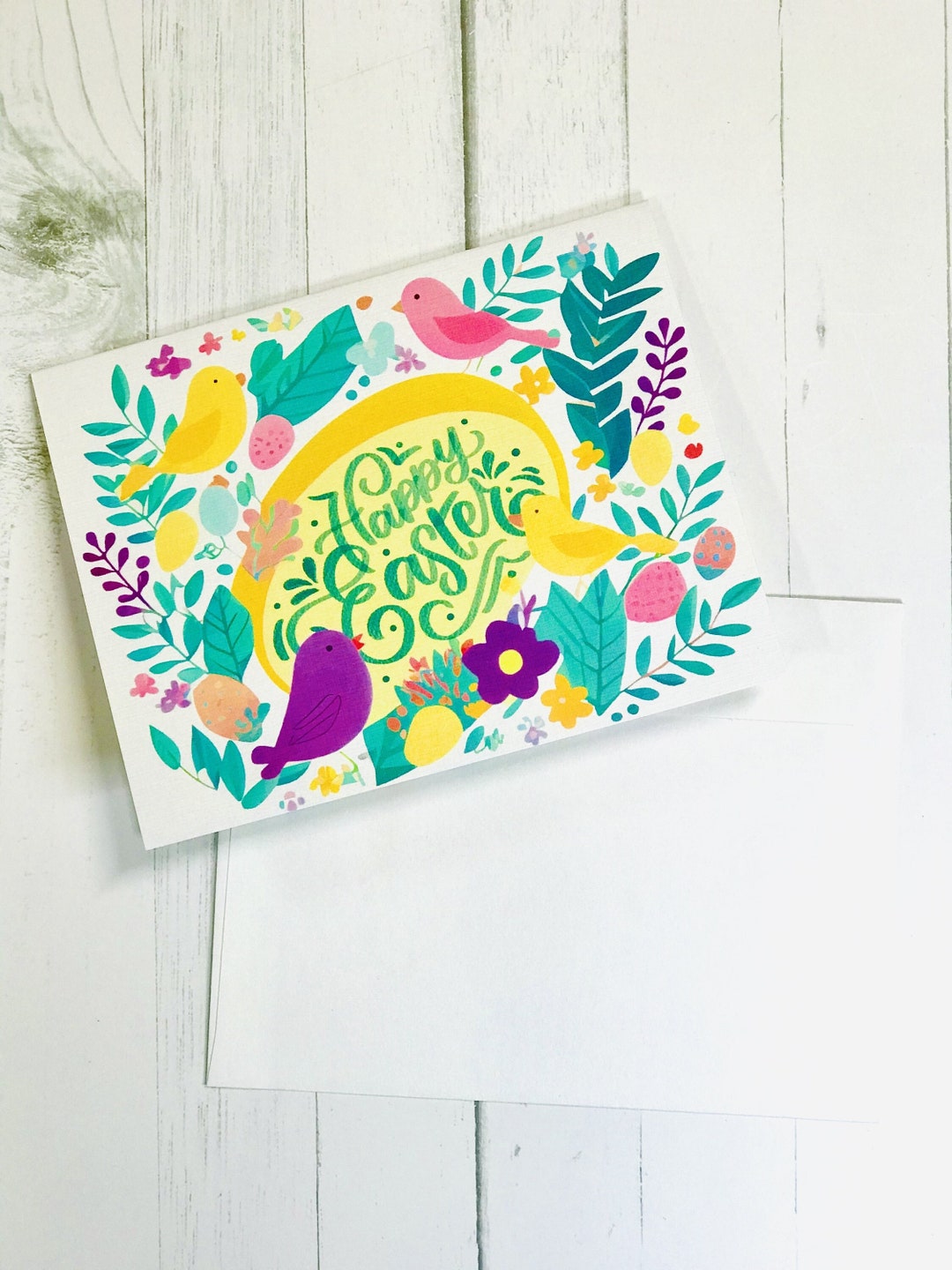 Happy Easter Note Card With Envelope - Etsy
