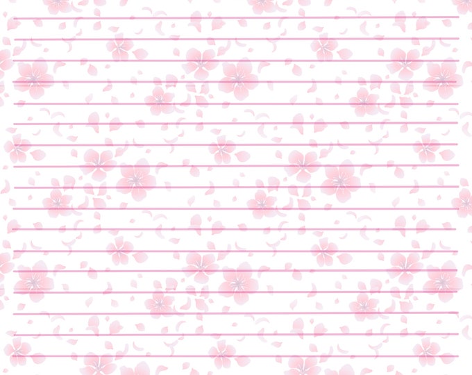 Cherry Blossoms Printable Stationery - Etsy