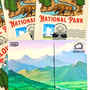 Yellowstone 150 YEARS Anniversary Postcard | Set of 5 National Park ...