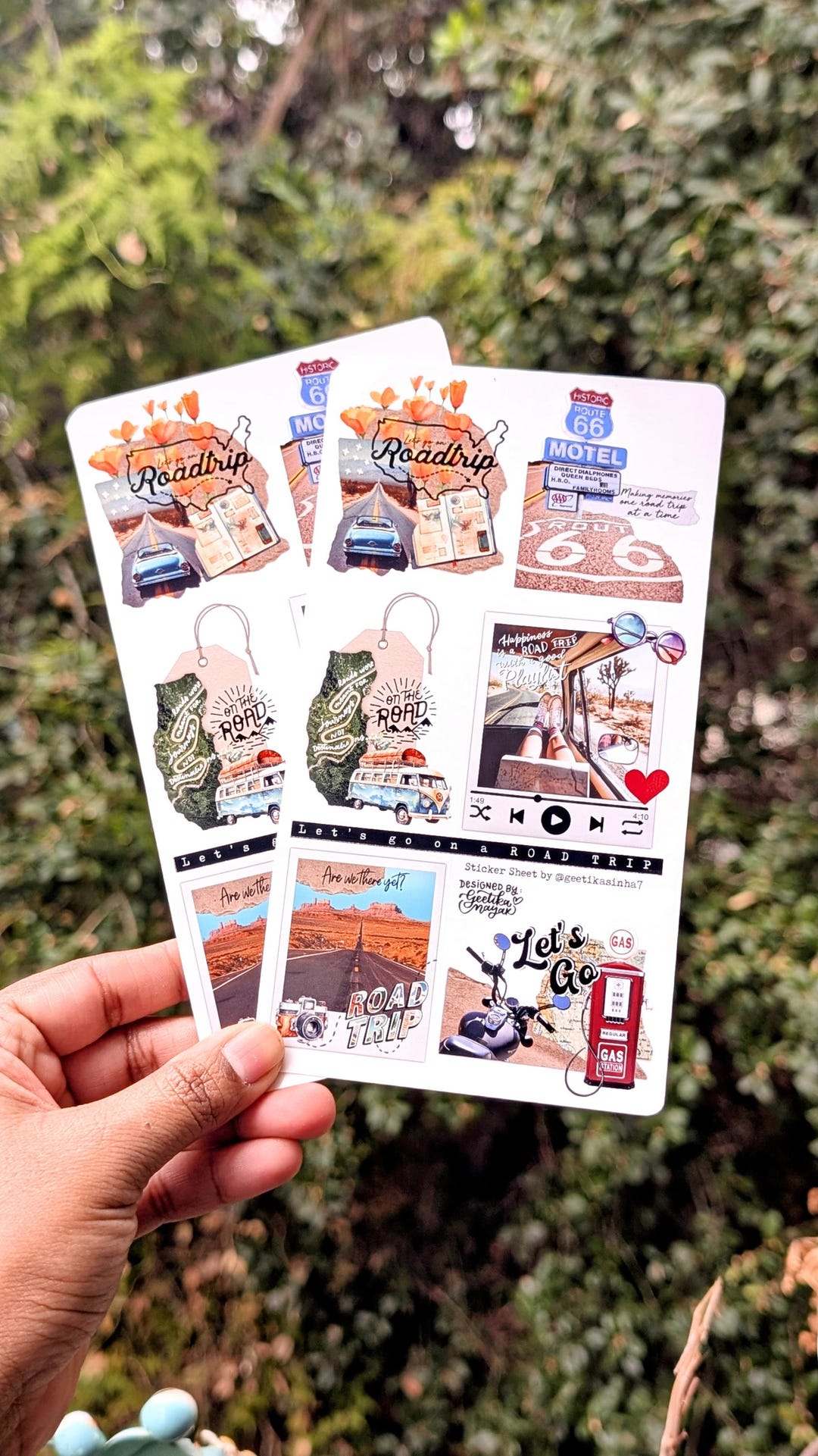 Road Trip Collage Sticker Sheet | Glossy Finish - Etsy