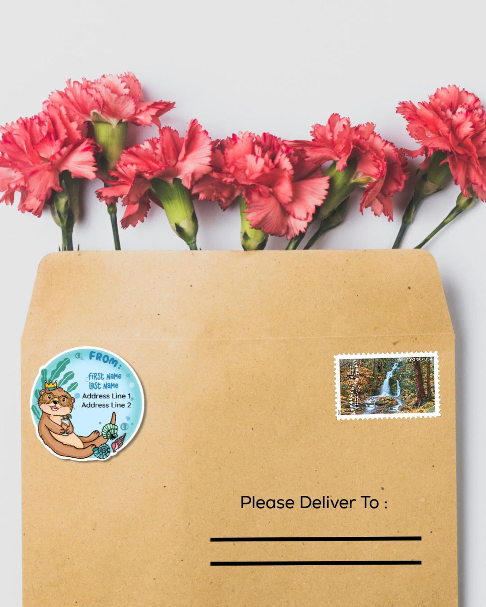 Ollie the Otter Address Label Pack - Etsy
