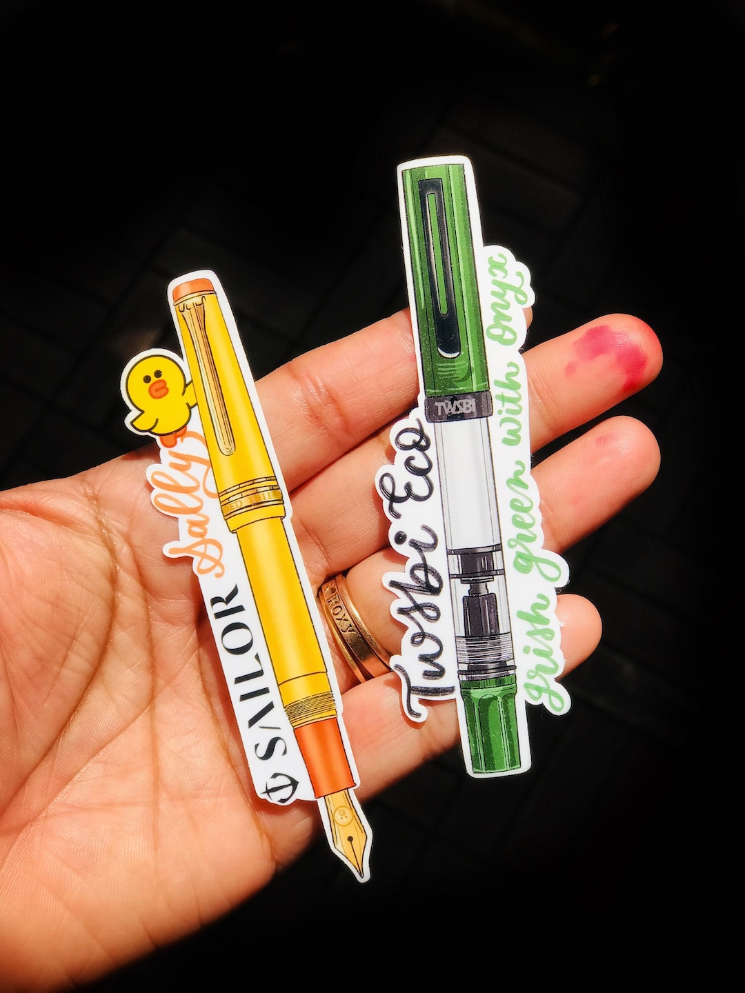 Fountain Pen Stickers (single Piece) - Etsy