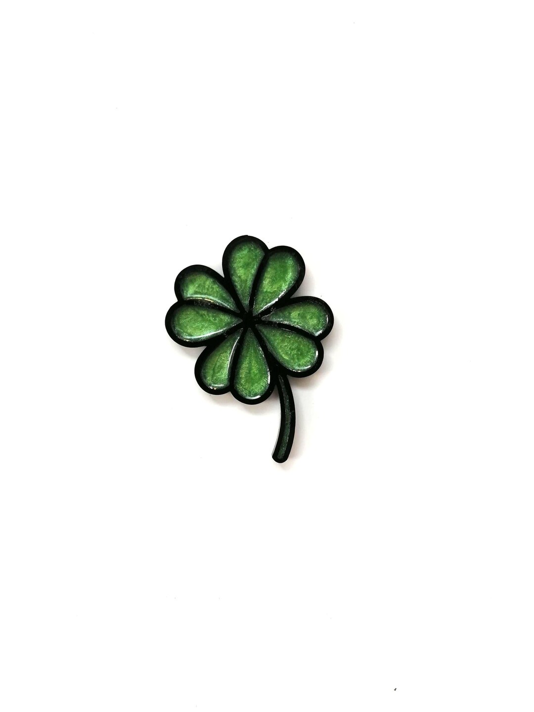 Four Leaf Clover Magnet, Handmade, Laser Printed Design, Resin Magnet ...