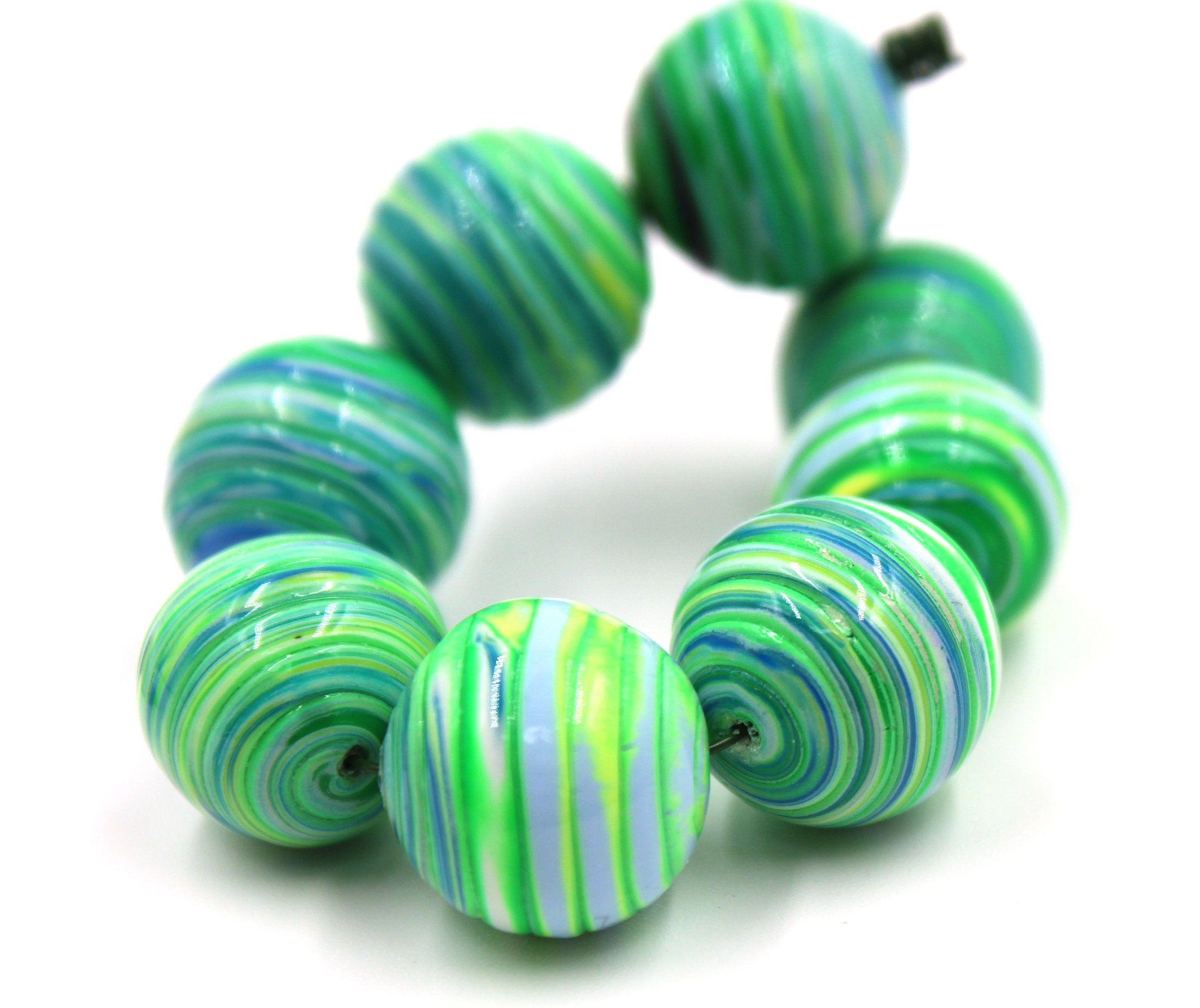 14mm Round Bead Set Handmade Polymer Clay Saturn Bead - Etsy