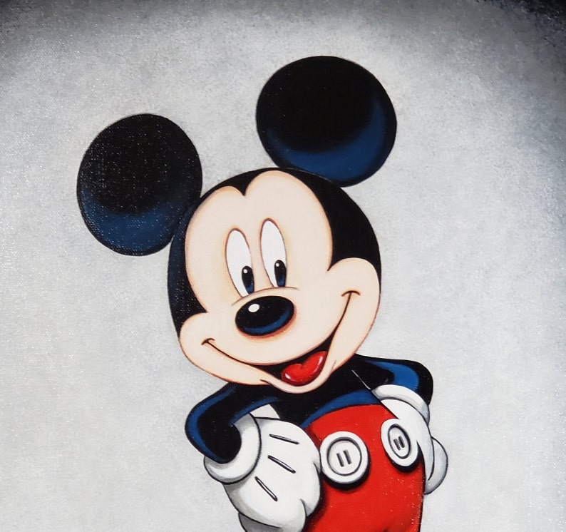 Original Mickey Mouse Acrylic Painting Hand-painted Canvas Art - Etsy