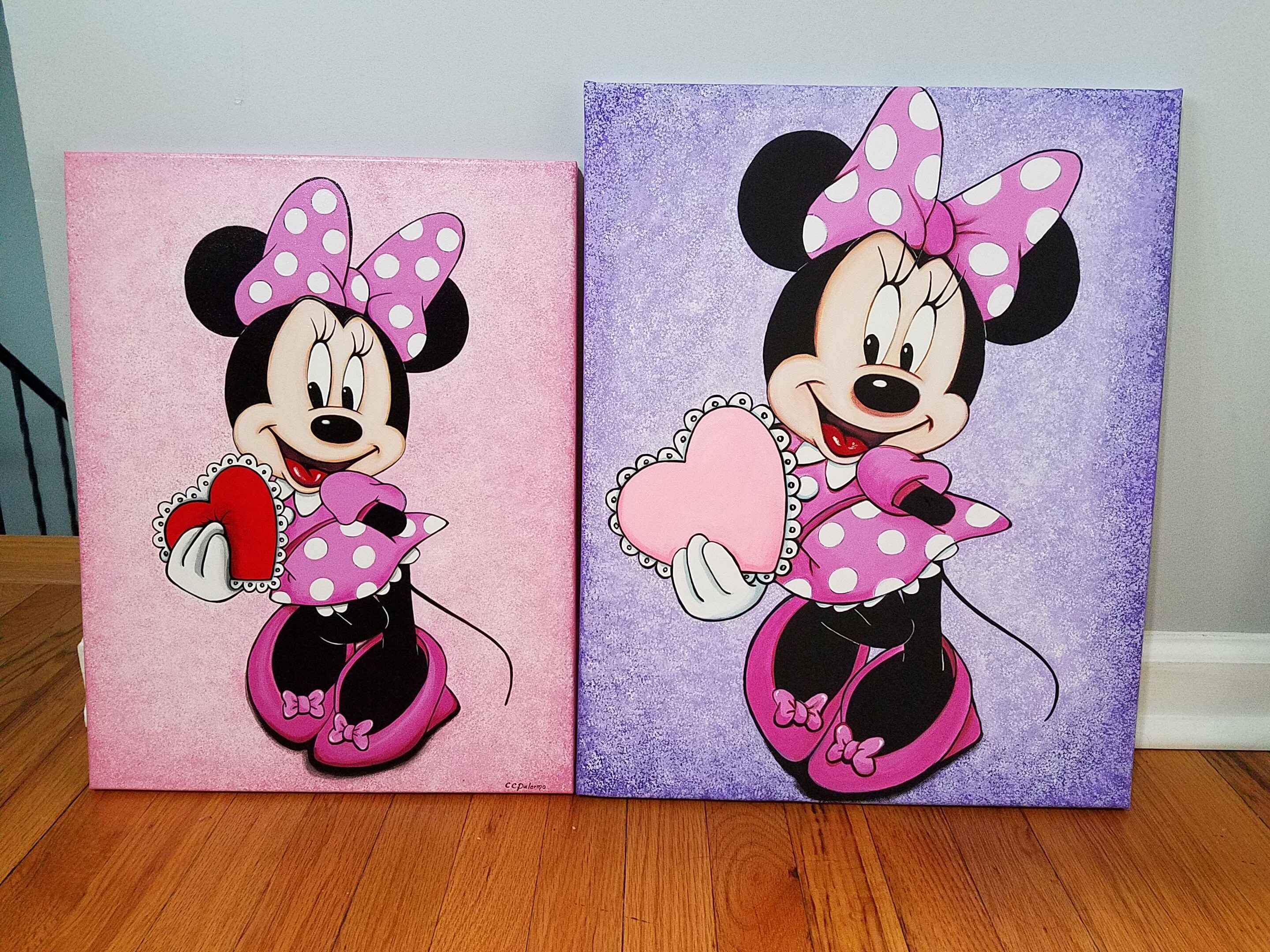 Minnie Mouse Acrylic Painting Canvas 16 x 20 Art | Etsy