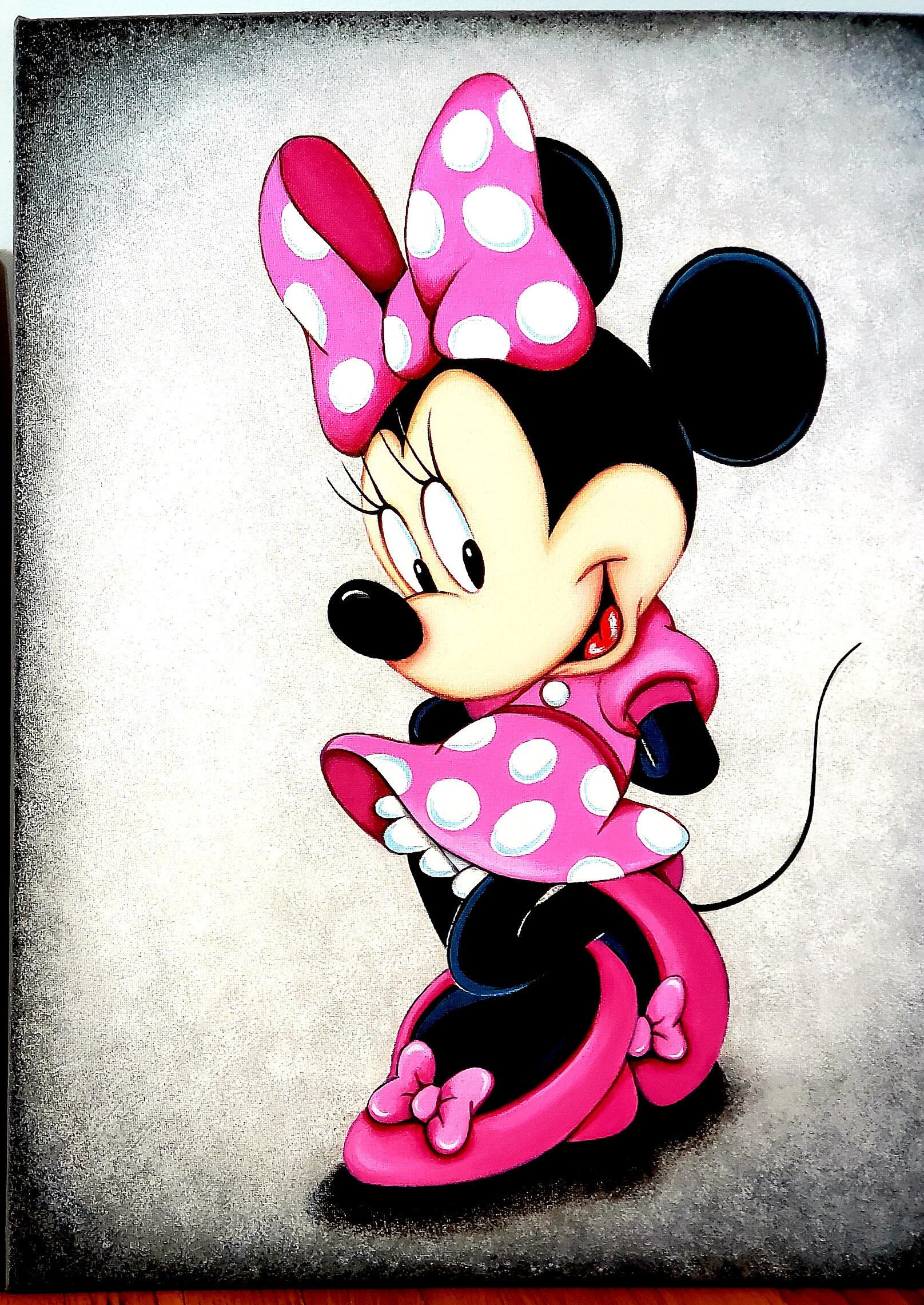Original Minnie Mouse Acrylic Painting Canvas Wall Art Decor - Etsy