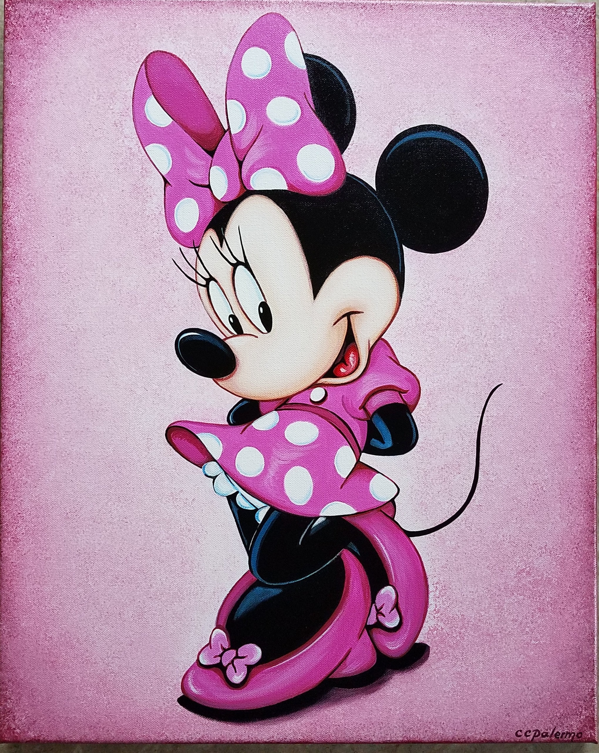 Original Minnie Mouse Acrylic Painting Canvas Wall Art Decor - Etsy