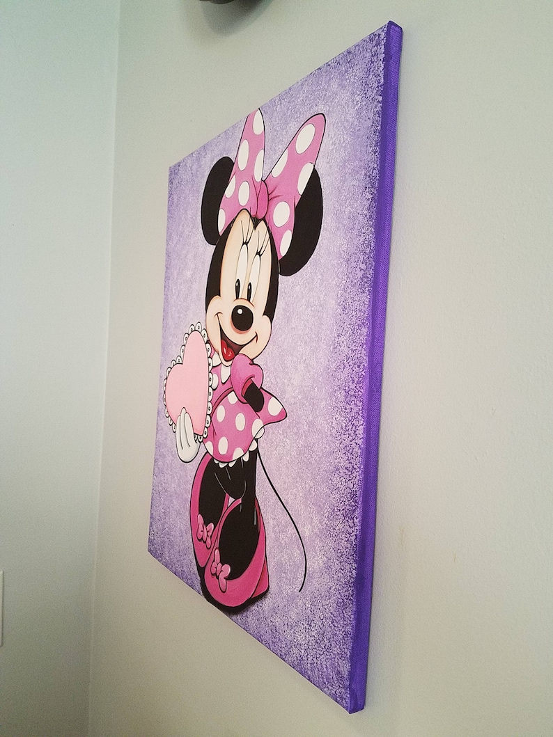 Minnie Mouse Acrylic Painting Canvas 16 X 20 Art - Etsy