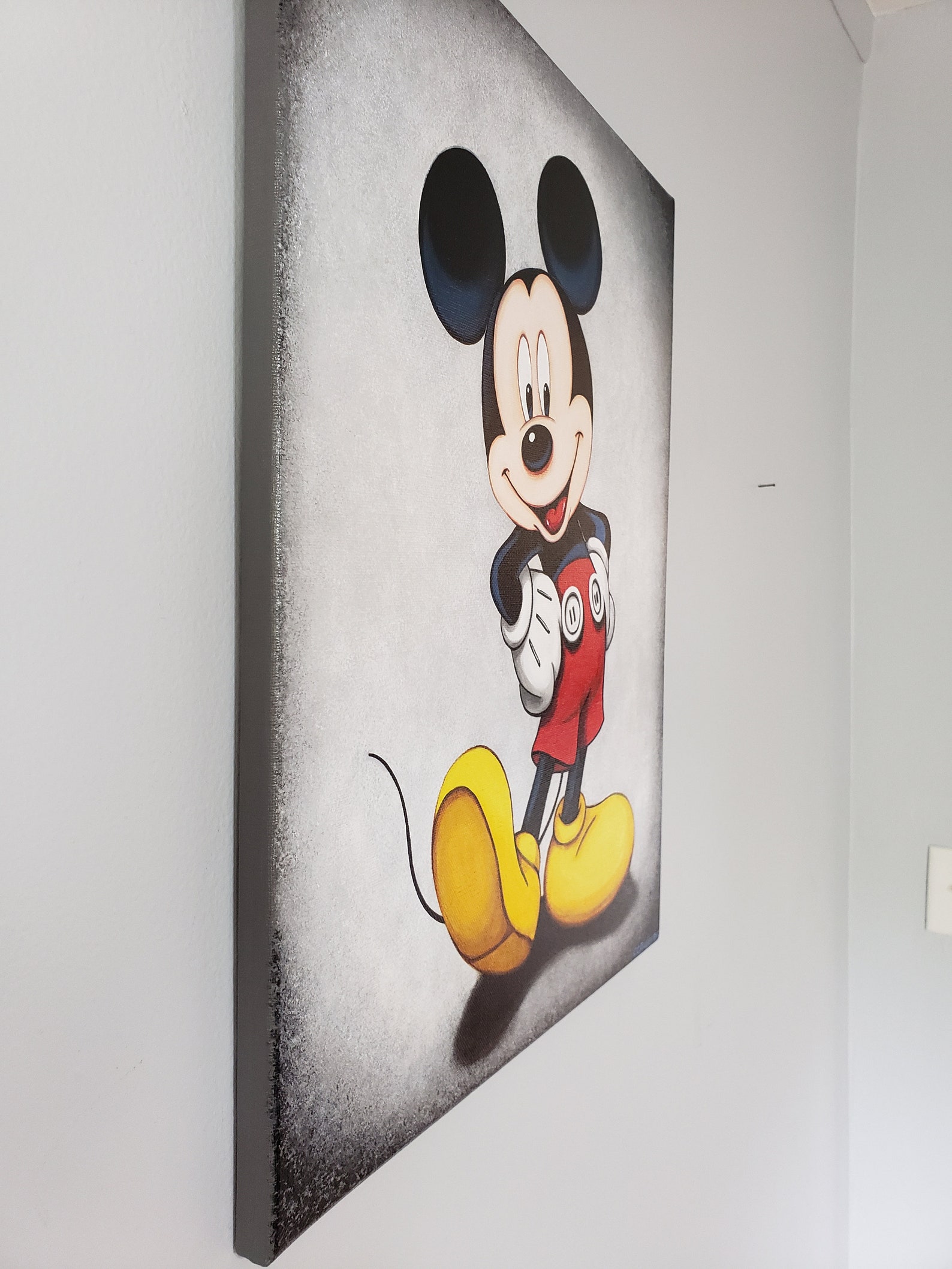 Original Mickey Mouse Acrylic Painting Hand-painted Canvas Art | Etsy