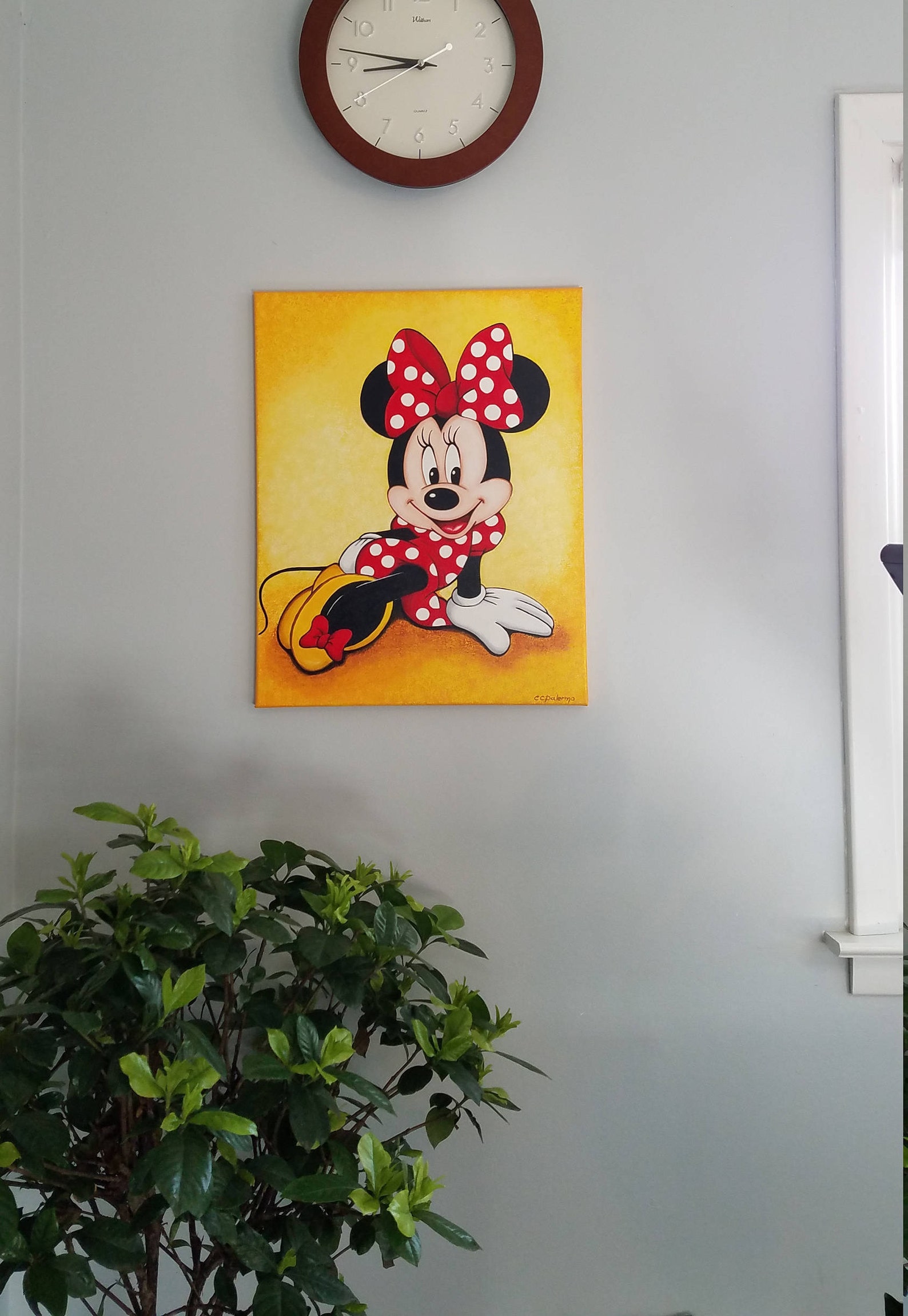 Minnie Mouse Acrylic Painting Stretched Canvas Art Decor - Etsy
