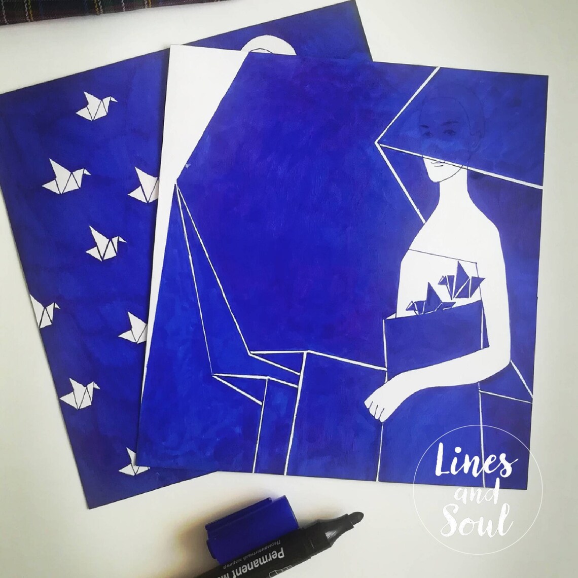 Origami Design Poster JPG Digital Art Download Wall Art | Etsy