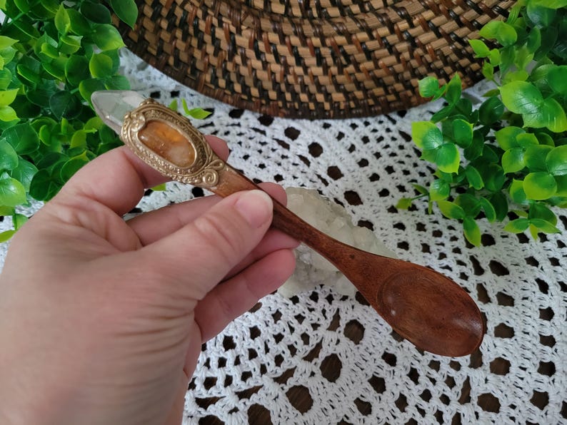 Crystal Altar Spoon, Witch Spoon for Spell Work - Etsy