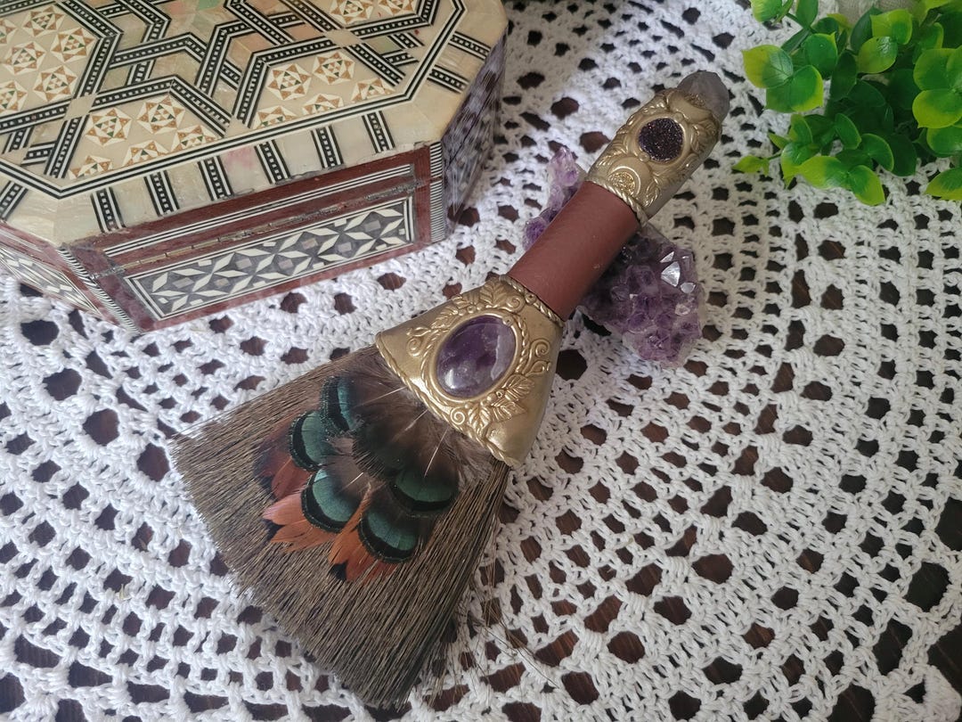 Altar Besom, Witch Broom, Wiccan Besom, Besom With Crystals - Etsy