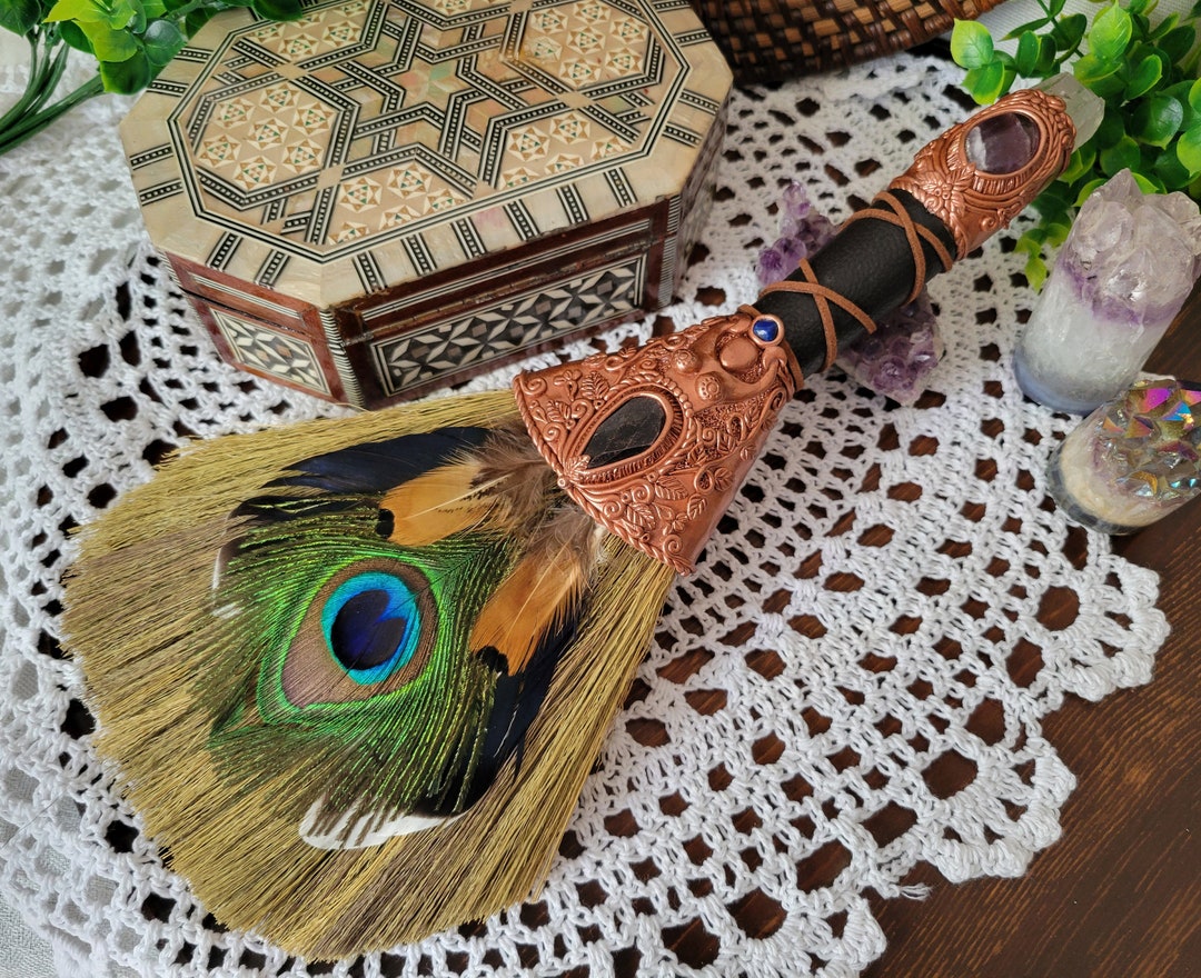Altar Besom, Witch Broom, Wiccan Besom, Besom With Crystals - Etsy