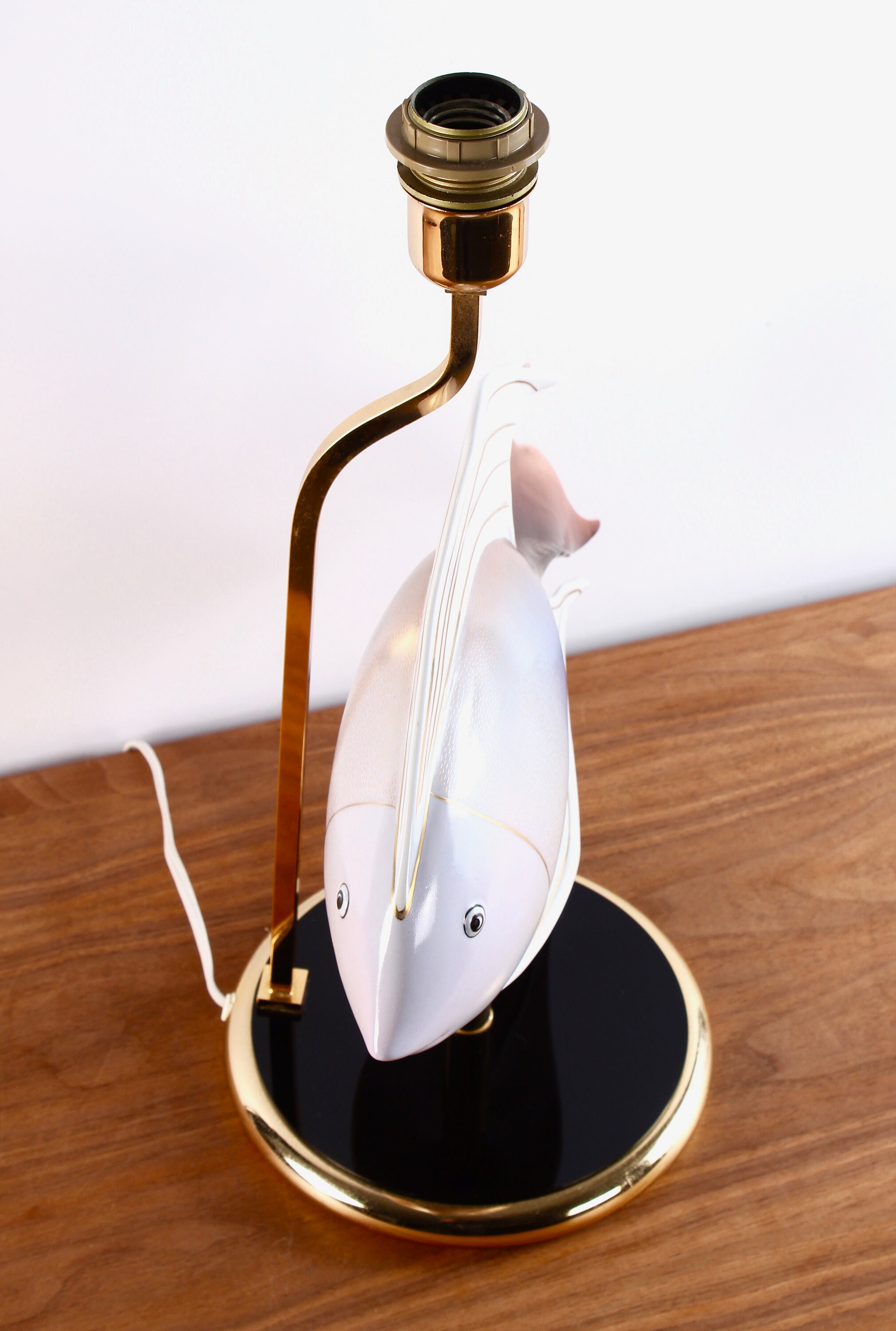 Vintage Hollywood Regency 1970 Italian Porcelain Fish Lamp - Etsy