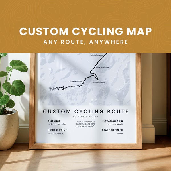 Bicycle and Map Art - Etsy