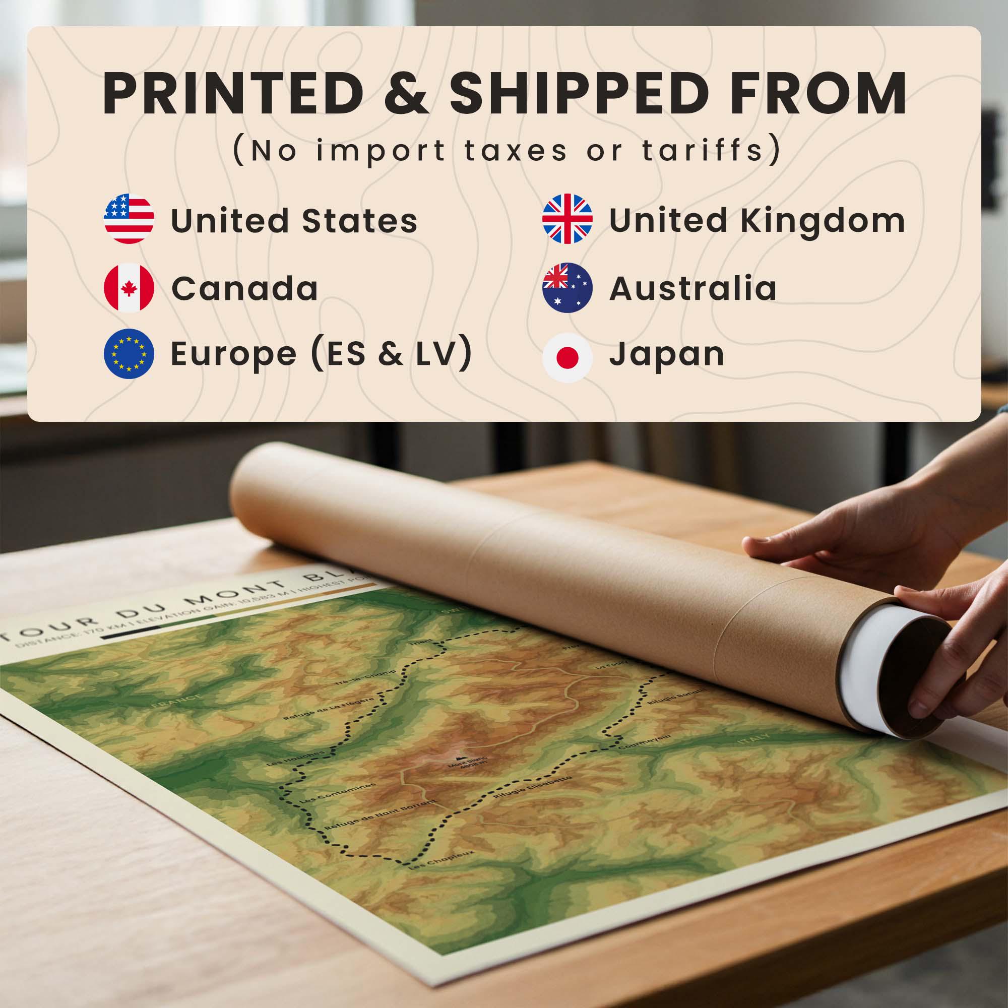 GR11 - HRP - GR10 Topographic Map Poster | Pyrenees Long Distance ...