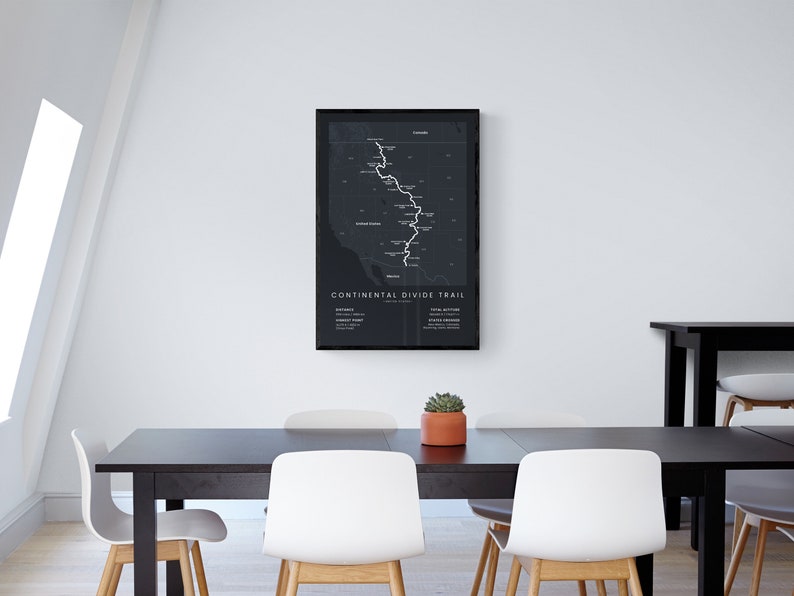 Continental Divide Trail Print CDT Thru Hike Map USA | Etsy