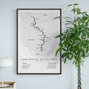 Continental Divide Trail Print CDT Thru Hike Map USA Long-distance ...