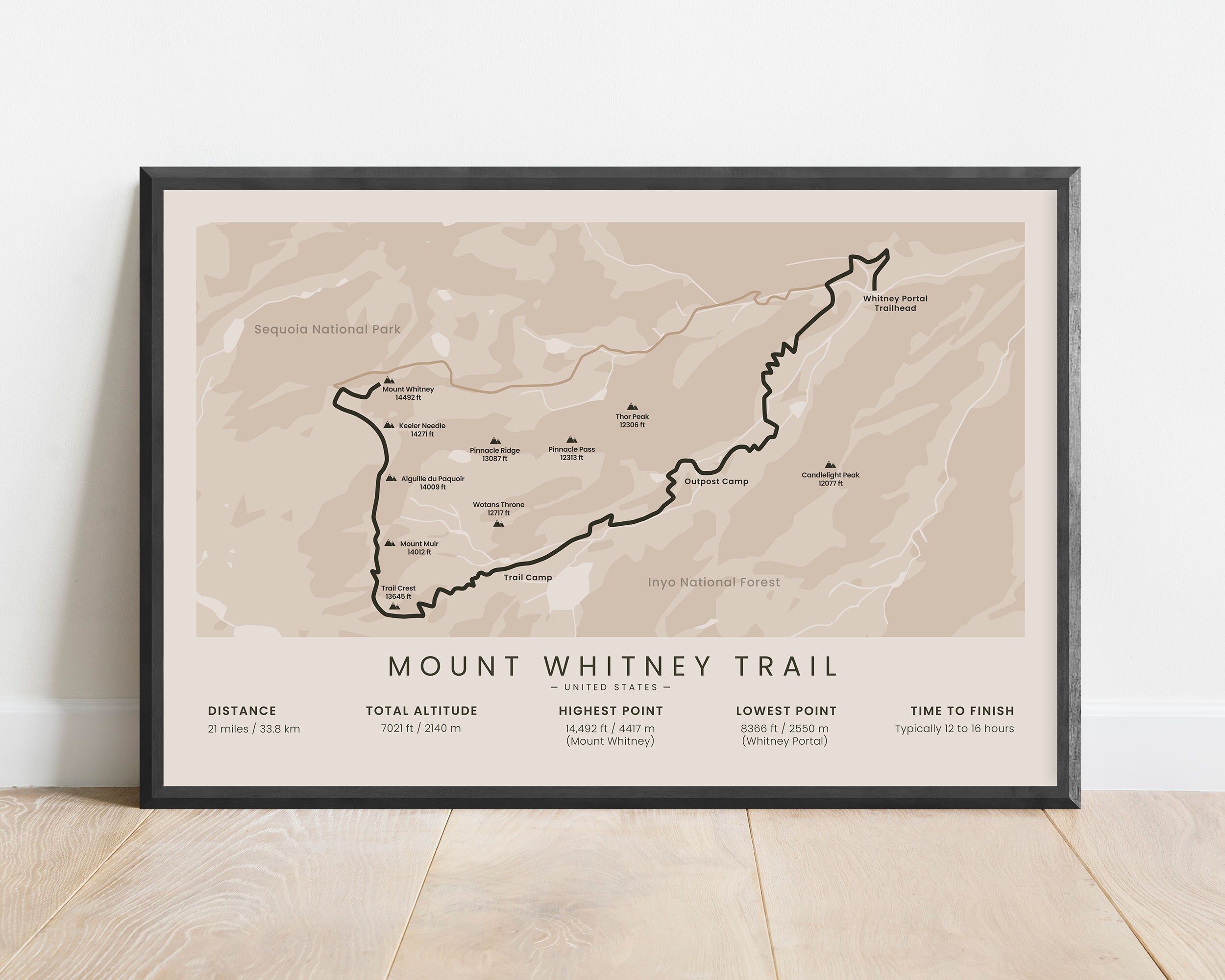 Mount Whitney Trail Map