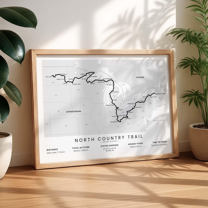 North Country Trail Print | North Country National Scenic Trail Poster ...
