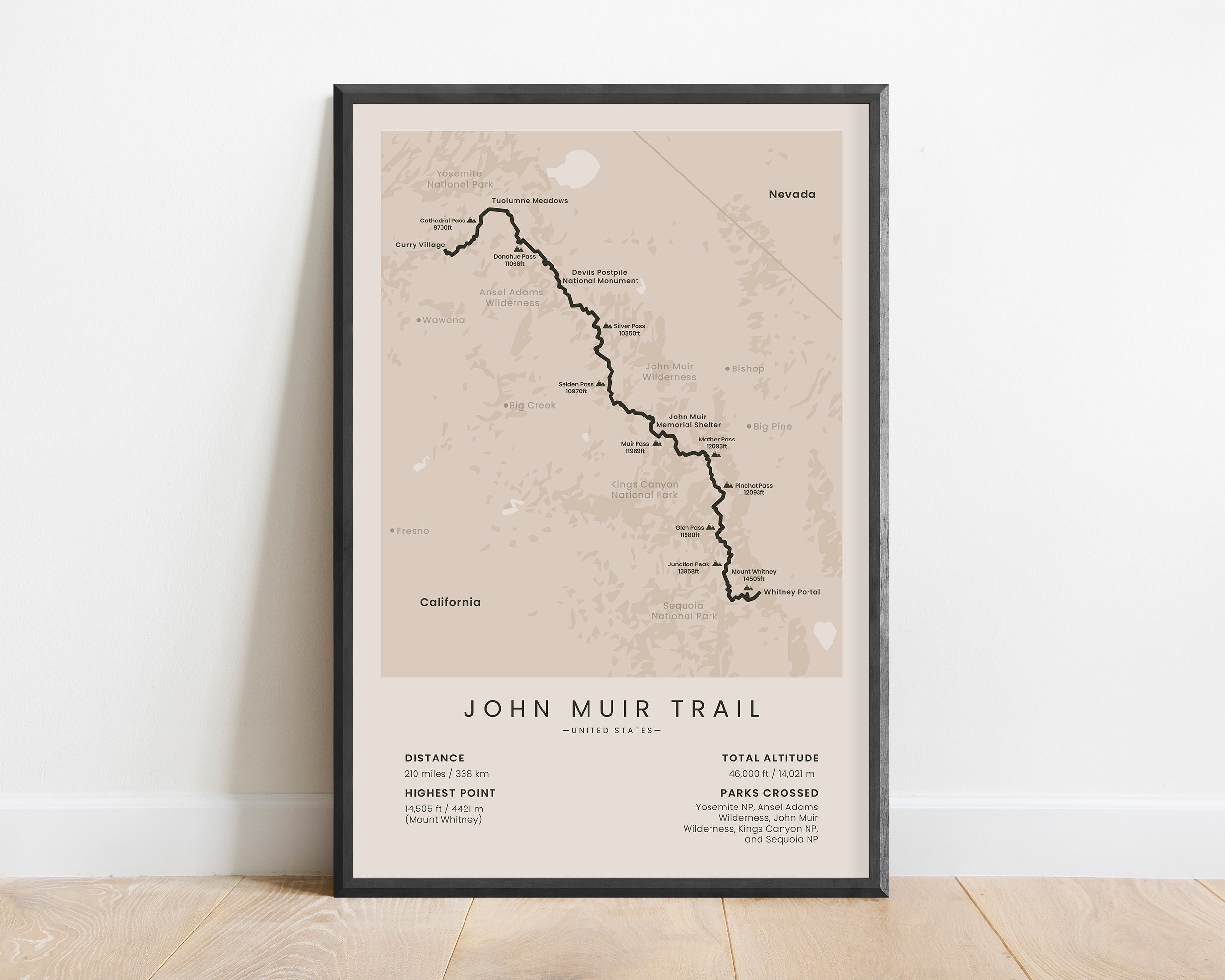 John Muir Wilderness Map