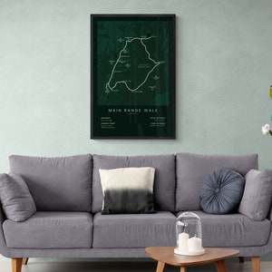 Main Range Walk Map Poster Mount Kosciuszko Summit Loop Print Snowy ...