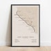 Overland Track Print | Australia Tasmania Hiking Trail Map | Cradle ...