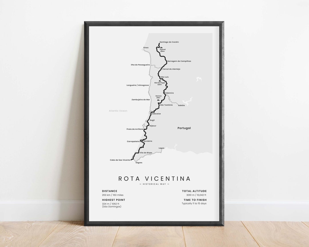 Rota Vicentina Print | Historical Way Trail Poster | Santiago De Cacem ...