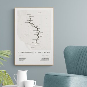 Continental Divide Trail Print CDT Thru Hike Map USA | Etsy