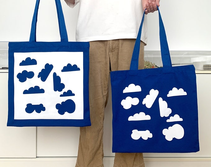 Cloud Tote – Blue and White Sky Shoulder Bag - Etsy
