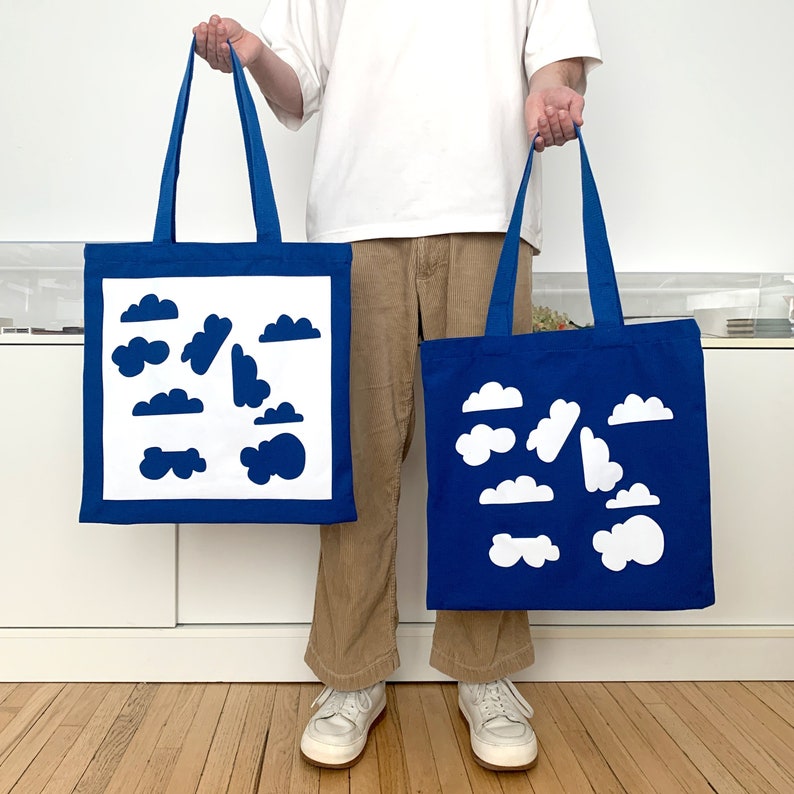 Cloud Tote Blue and White Sky Shoulder Bag - Etsy