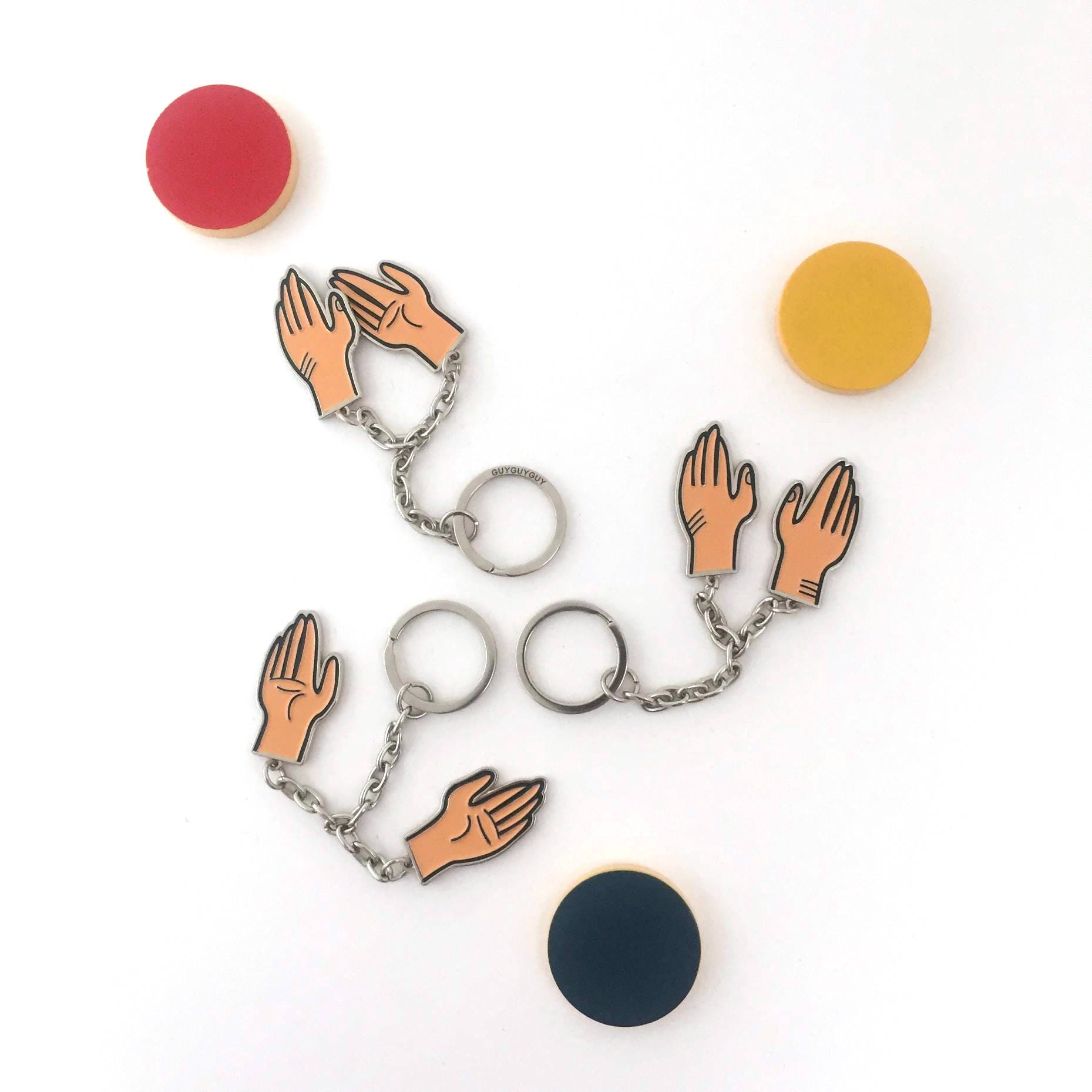 Hands Keychain Cute Funny Double Sided Charms - Etsy