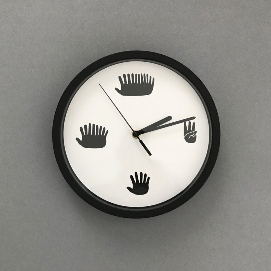 Hands Clock funny Minimal Sweep Motion Clock With Hands for - Etsy