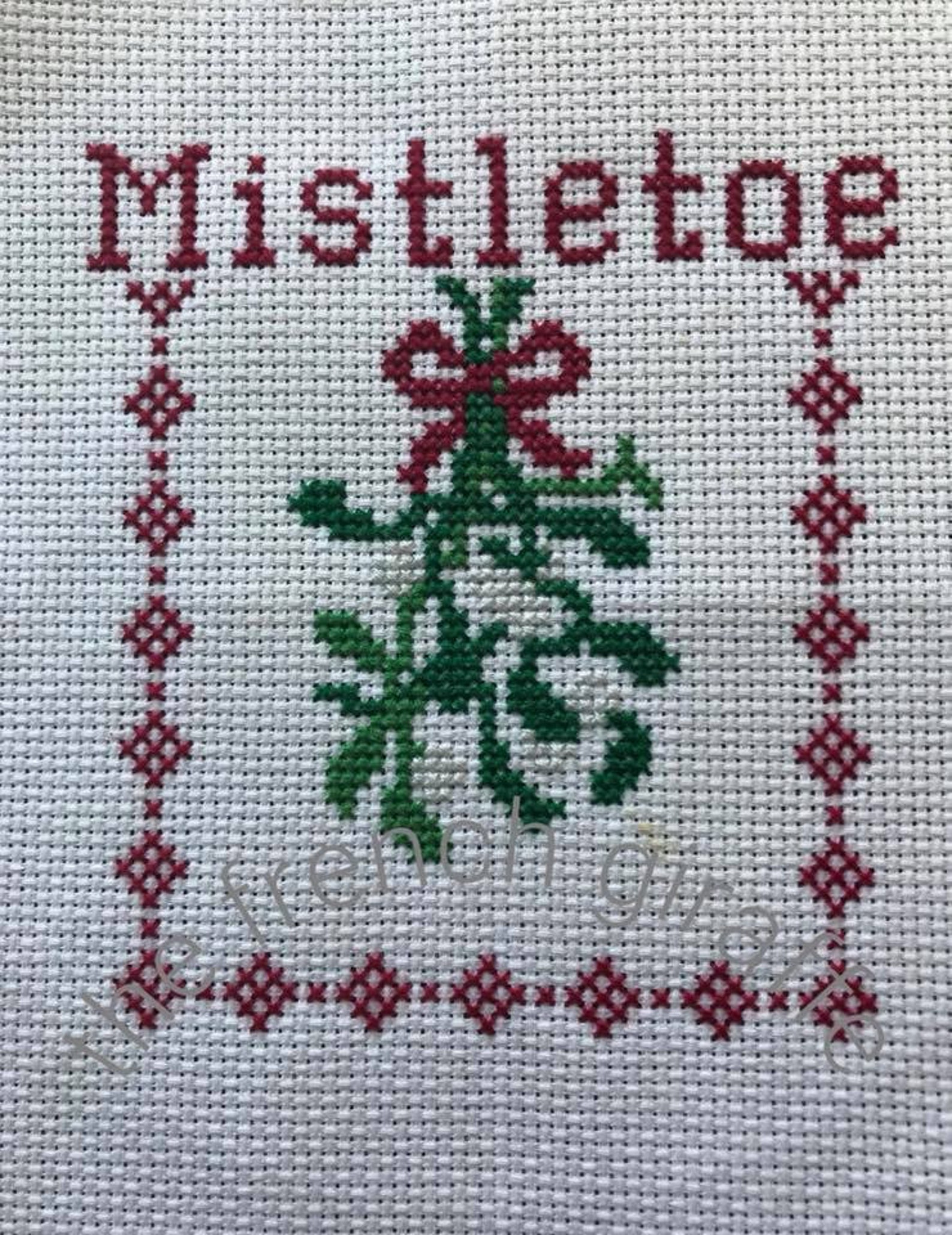 Christmas Mistletoe Cross Stitch Pattern Instant Download PDF - Etsy