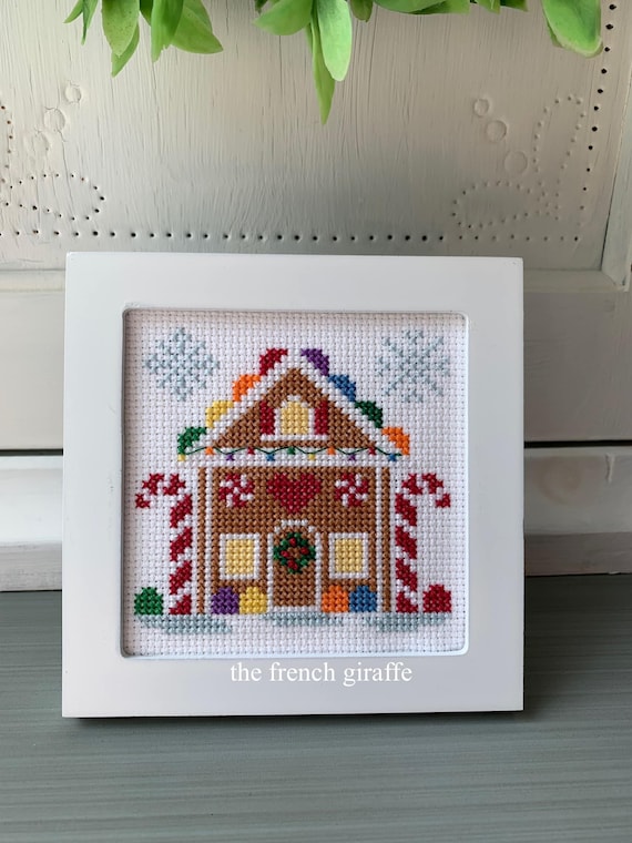 4x4 Gingerbread House Cross Stitch Instant Download PDF - Etsy
