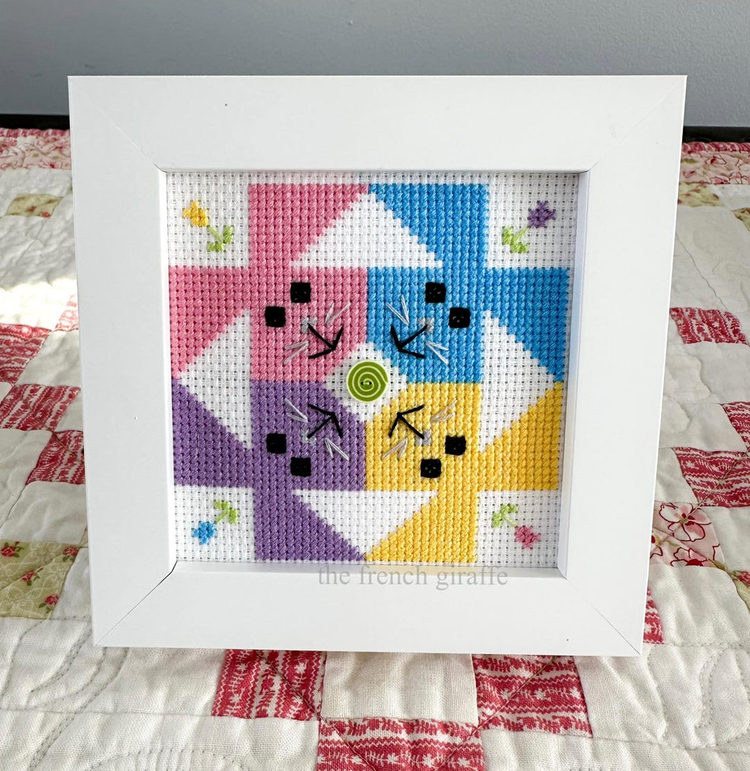 Peep Bunny Quilt Cross Stitch Pattern: Easter Spring Tulips (PDF ...