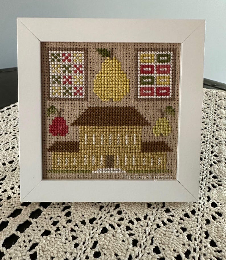 Pear Tree Farms Cross Stitch Pattern: Saltbox House Orchard (PDF ...