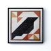 Black Crow Raven Barn Quilt Bird Crossstitch Pattern Instant Download ...
