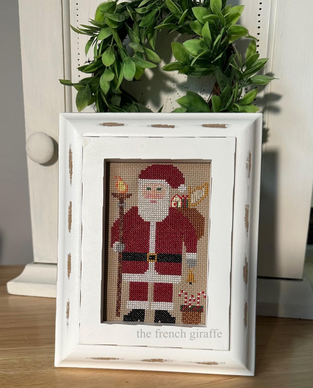 Welsh Santa Cross Stitch Pattern: Wales Christmas Design (PDF Download ...