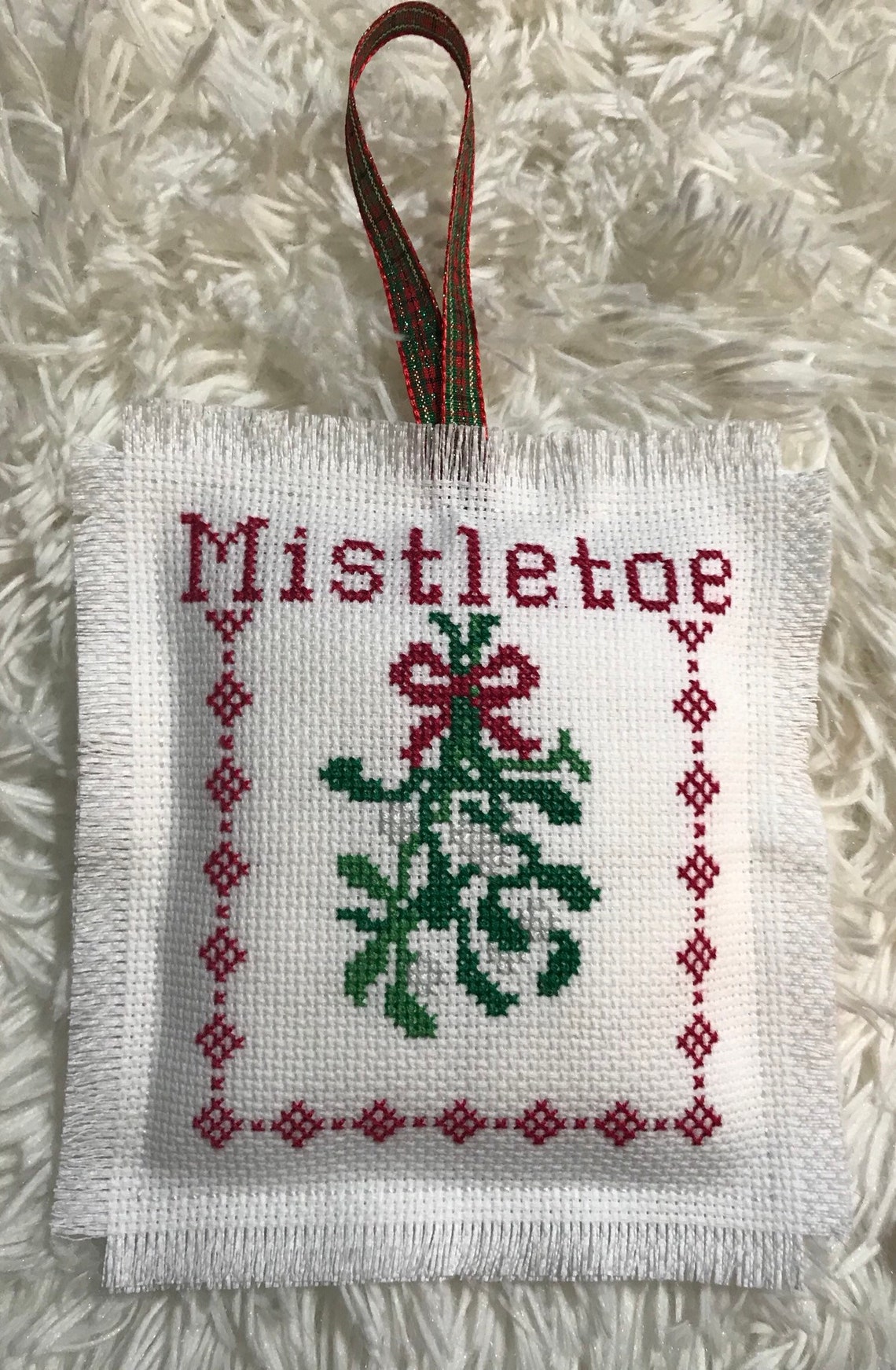 Christmas Mistletoe Cross Stitch Pattern Instant Download PDF - Etsy