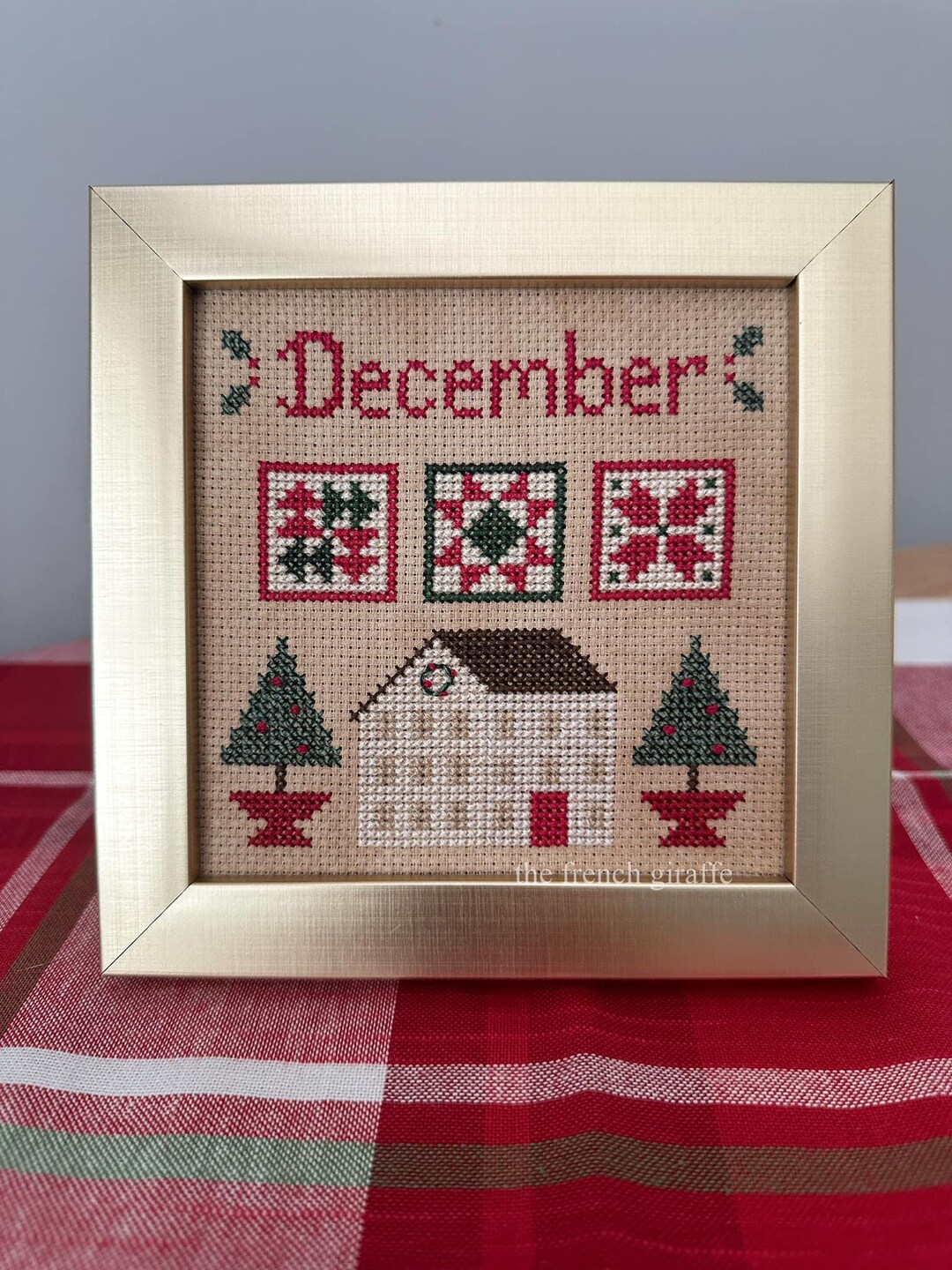December Saltbox Monthly Series Cross Stitch Pattern Instant Download ...