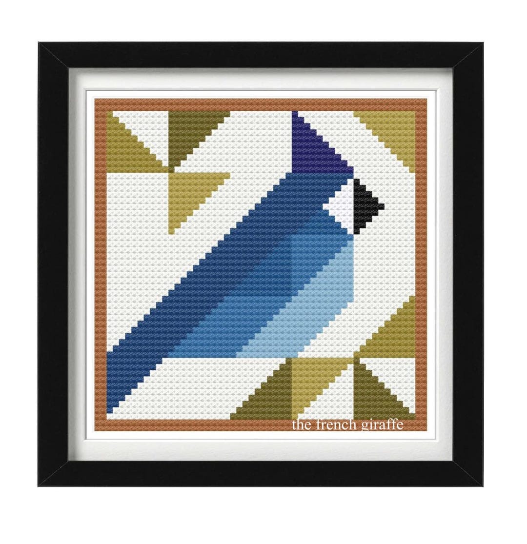 Blue Jay Barn Quilt Crossstitch Pattern Instant Download PDF. Cross ...