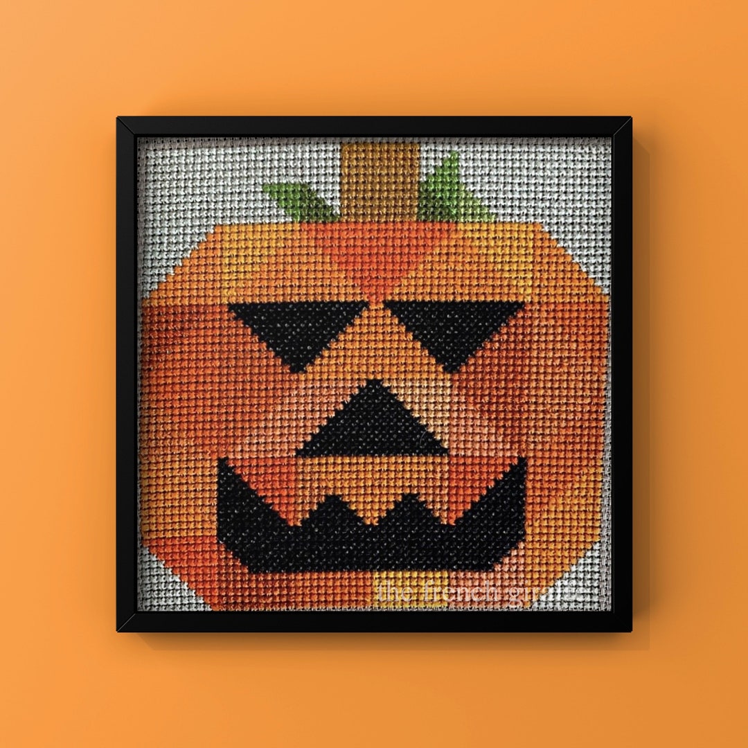 Pumpkin Barn Quilt Crossstitch Pattern Instant Download PDF Halloween ...